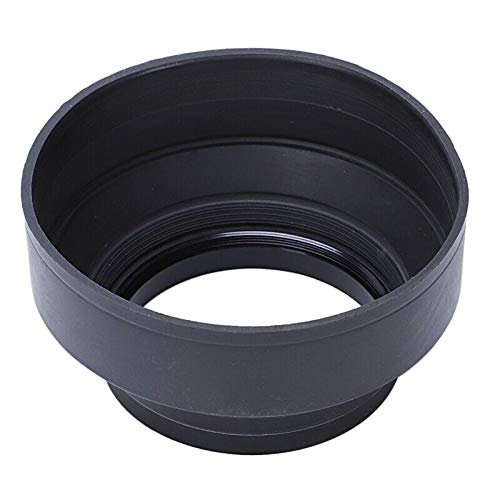 Generic Collapsible 3-Stage 67mm Screw in Rubber Lens Hood for DSLR ...