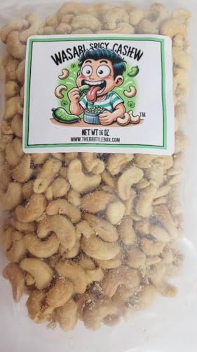 Amazon.com : Wasabi Cashews Spicy 1 lb bag Cashew Nuts Roasted and ...