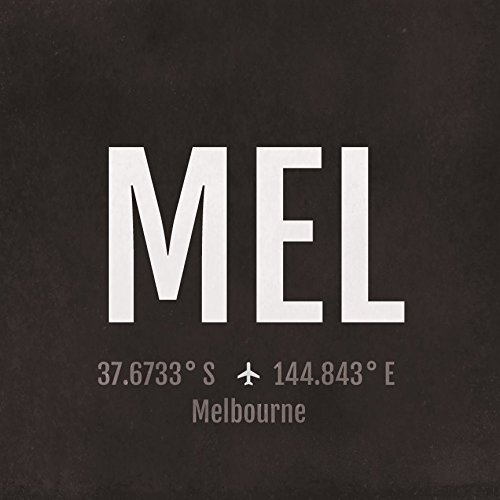 Amazon.com: Melbourne Airport Code Print - MEL Aviation Art - Australia ...