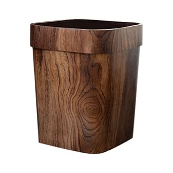 Amazon.com: Retro Trash Can Household Creative Imitation Wood Garbage ...