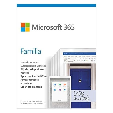 Microsoft 365 Familia | Suscripción anual | Para 6 PCs o Macs, 6 tabletas incluyendo iPad ...