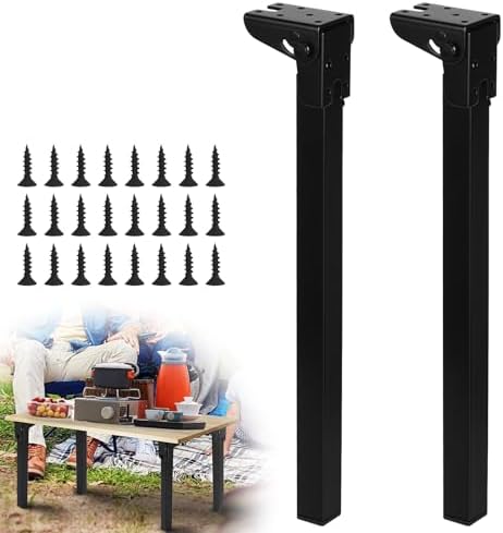 SUPAWAY 2 x Folding Table Legs, 40 cm, Foldable Furniture Feet, Metal ...