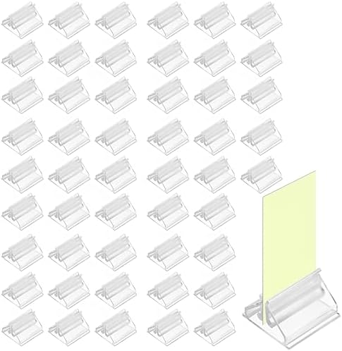 Clear Game Card Stand 50 Pcs, Plastic Place Card Holders Stand Triangle ...
