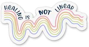 Amazon.com: Healing is Not Linear Stickers - 2 Pack - Waterproof Vinyl ...