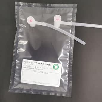 1L 10PCS Tedlar Sample Bag for Vapor, Air and Gas Analysis, PVF Film ...