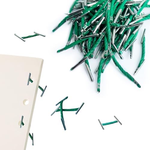sesameless 100Pcs Treasury Tags,25mm 50mm Green String Tag for Paper ...