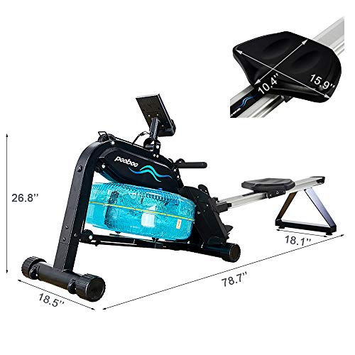 pooboo Magnetic Rowing Machine Indoor Foldable Exercise Rower with ...