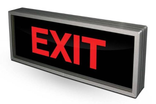 Blank Out Sign, Exit - LED, Red Backlit Sign, 5lbs 18"x7"x2.5", Wall ...