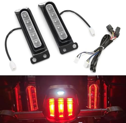 Amazon.com: KAKABAS Black Rear Fender Saddlebag Side Lights, LED Auxiliary Lamp Run/Brake/Turn ...
