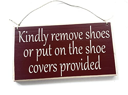 Amazon.com: 10x6 Kindly remove shoes or put on the shoe covers provided ...
