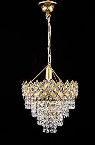 Buy SHRI MAHAL ANTIQUES Crystal Small Size Jhumar Ceiling Light for ...