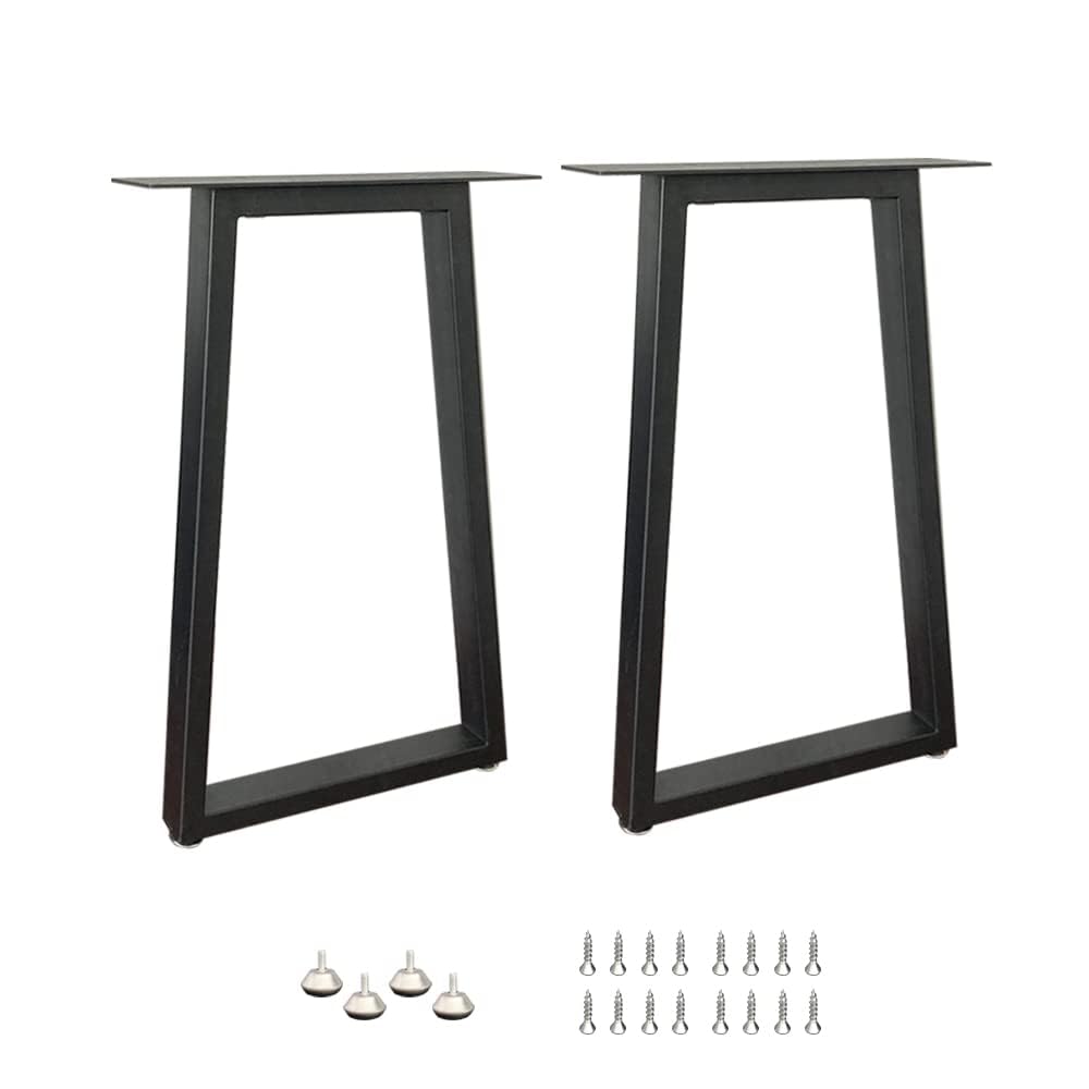 QLLY 16 inch Trapezoid Metal Table Legs, Home Office Desk Legs ...
