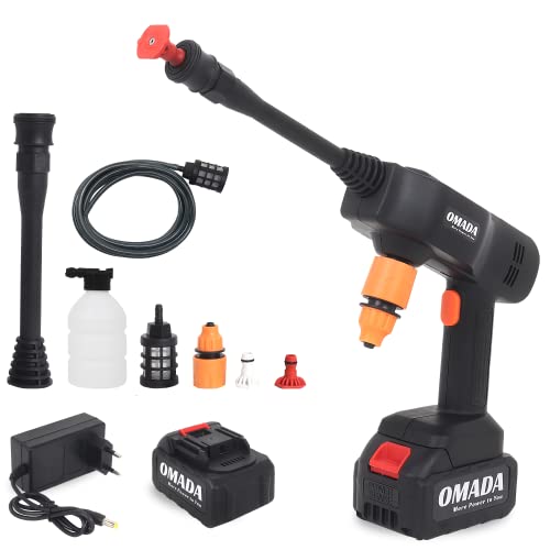 OMADA Portable Cordless Car Washer,Mini Cordless Pressure Washer Gun ...