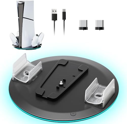 Amazon.com: Stand with Dual Controller Charger for PS5 Slim – Vertical ...