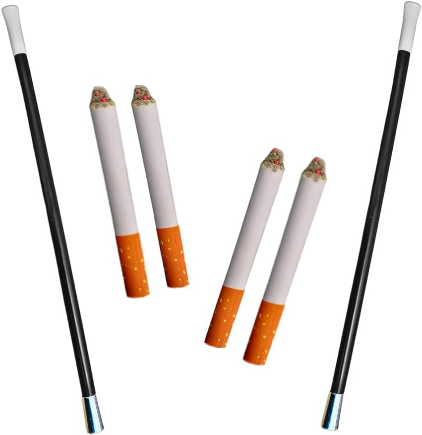 Amazon.com: CLESEN 2 Long Cigarette Holders & 4 Fake Puff Cigarettes ...