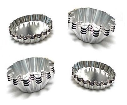 Buy Set of 14 - Fluted Design Round and Oval Shape Tart Mold / Tartlet ...