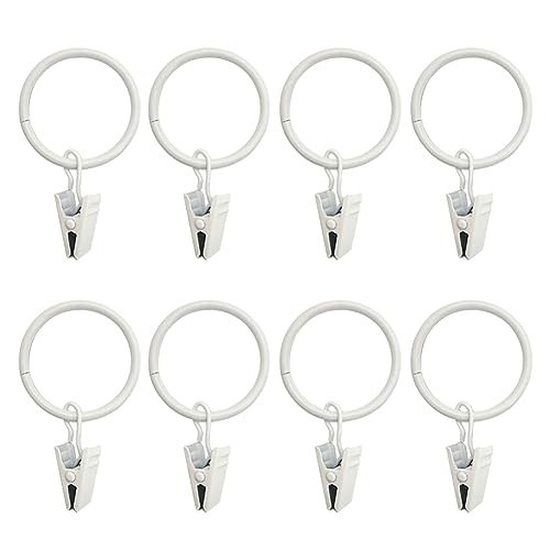 GSHLLO 20 Pcs 32mm Metal Curtain Ring Clips Drapery Rod Clips - Want It All