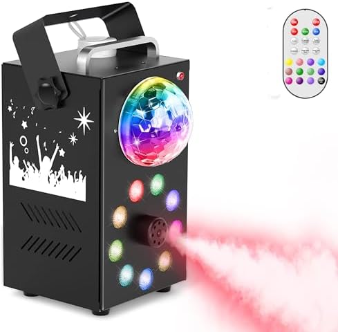 UKing 700W Smoke Machine with 9 RGB LED and Disco Ball Lights,High ...