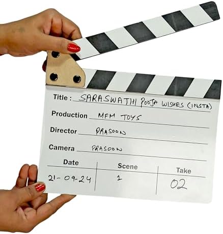 MFM Toys Write-Erase Clapperboard, Movie Directors Clapboard ...