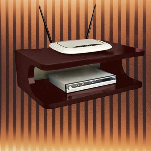 ShahQ Decor Setup Box Stand in Wooden with MDF / Set Top Box Stand Wall ...