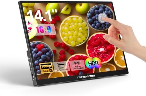 Amazon.com: Portable Monitor Touchscreen 14.1'' 1080P FHD IPS for ...