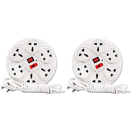 Hashtech Extension Cord;6 Amp 8 Universal Multi Plug Point Extension ...