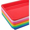 Amazon.com: LEXININ 21 Pack 7 Colors Plastic Art Trays, 10.8 x 8.3 Inch ...