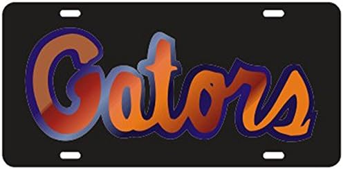 Amazon.com: Craftique Florida Gators Black Laser Cut License Plate ...