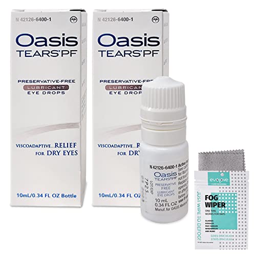 Oasis TEARS Preservative-Free Lubricant Eye Drops 2 Pack, Relief for ...