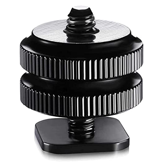 Quatreg® Camera Shoe Pro 1/4" Flash Hot Shoe Screw Adapter Tripod Mount ...