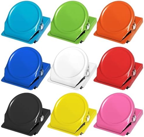 Amazon.com: Olivo Magnet Clips 9 Pack Magnetic Clips for Classroom ...