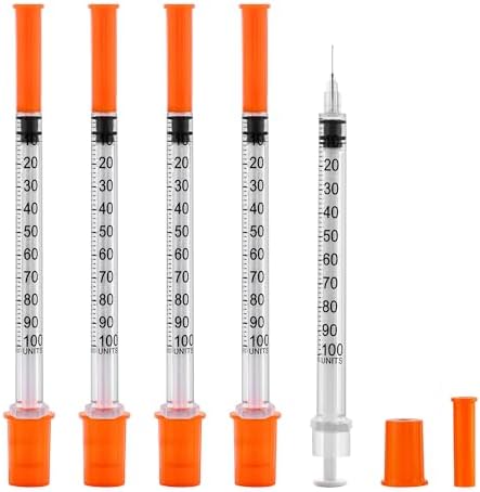 Amazon.com: U-100 Syringes with Needle - 30G 5/16" (8mm) 1ml/cc Disposable Syringe, Individual ...