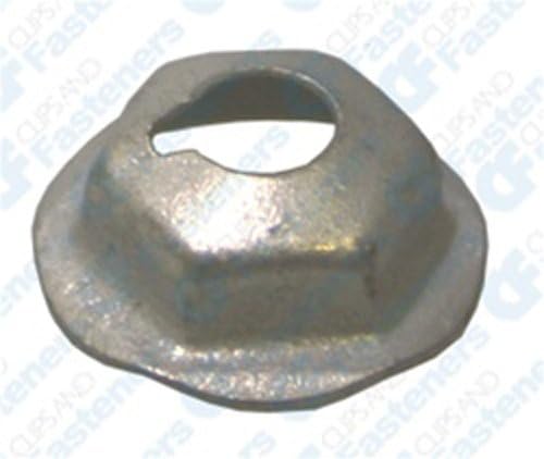 Amazon.com: 100 M5-.8 Washer Lock PAL Nuts 14mm O.D. 10mm Hex Zinc ...