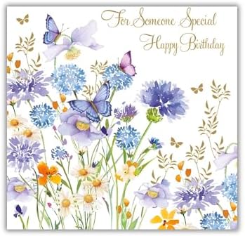 Nigel Quiney Daughter In Law Birthday Card - Flowers and Butterflies ...