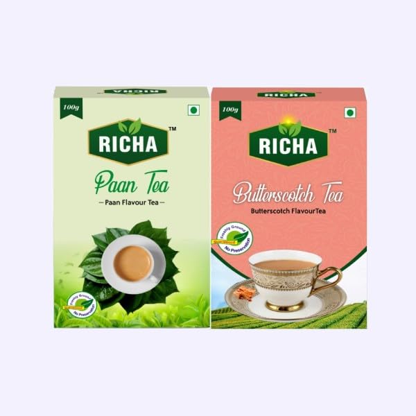 RICHA Paan Tea And Butterscotch Flavour Tea Combo Pack | 100gm Each ...