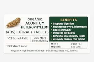 Buy Organic Aconitum Heterophyllum (Atis) Extract Tablets-60 Tablets ...