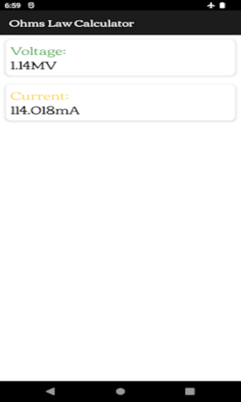 Ohms Law Calculator - Ohm/Watt/Amp/Volt:Amazon.com:Appstore for Android