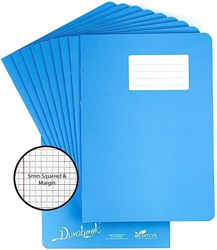 5 Silvine Orange A4 Squared Maths School Exercise Books EX113 : Amazon ...