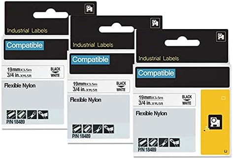 Amazon.com: FlyLong Compatible Dymo 18489 Rhino Nylon 5200 4200 Label ...