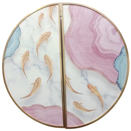 Round RESIN Photo Frame Wooden Wall Mounted Picture Frame Home Decor ...