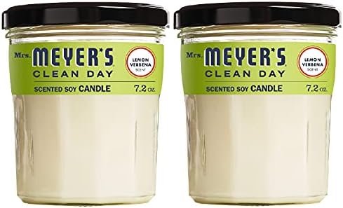 Amazon.com: Mrs. Meyer's Clean Day Scented Soy Candle, Lemon Verbena ...