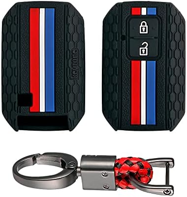 Keyzone® Striped Key Cover & Keyring fit for Suzuki Jimny, Fronx ...