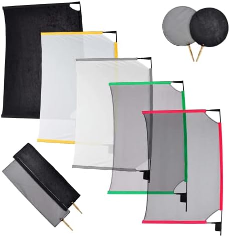Pixapro 60x90cm 24x36" Quick Foldable Scrim Flag Panel Kit Lightweight ...