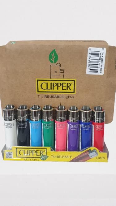 8 x Clipper Mini Micro Small Lighters Solid Style Micro Mini Refillable ...