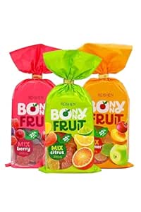 Amazon.com : Roshen Bonny Fruit Berry, Citrus, Summer Mix Gummy Candy, Made with 25% Fruit Juice ...