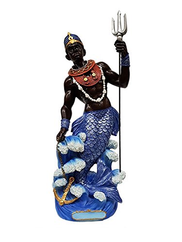 12" Orisha Olokun Statue Santeria Lucumi African God Figure Figurine ...