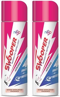 Nippo Swooper Aerosol | Instant Mosquito Repellent Spray| 4 Sprays- 360 ...
