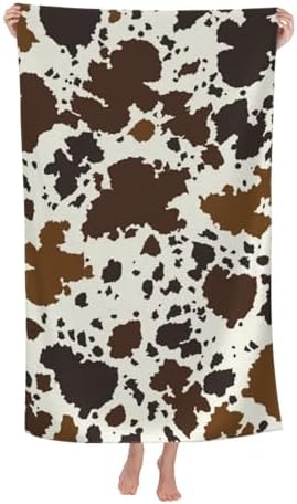 Amazon.com: Bathroom Towel Set - Ultra Soft Cow Coral Fleece Towel Set ...