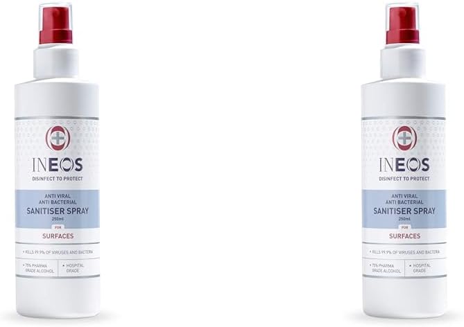 INEOS - Sanitiser Spray (250ml) – Surfaces - Hospital Grade - 75% ...