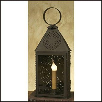 Amazon.com: Colonial Tin Works Half-Round Lantern with Punched Design ...